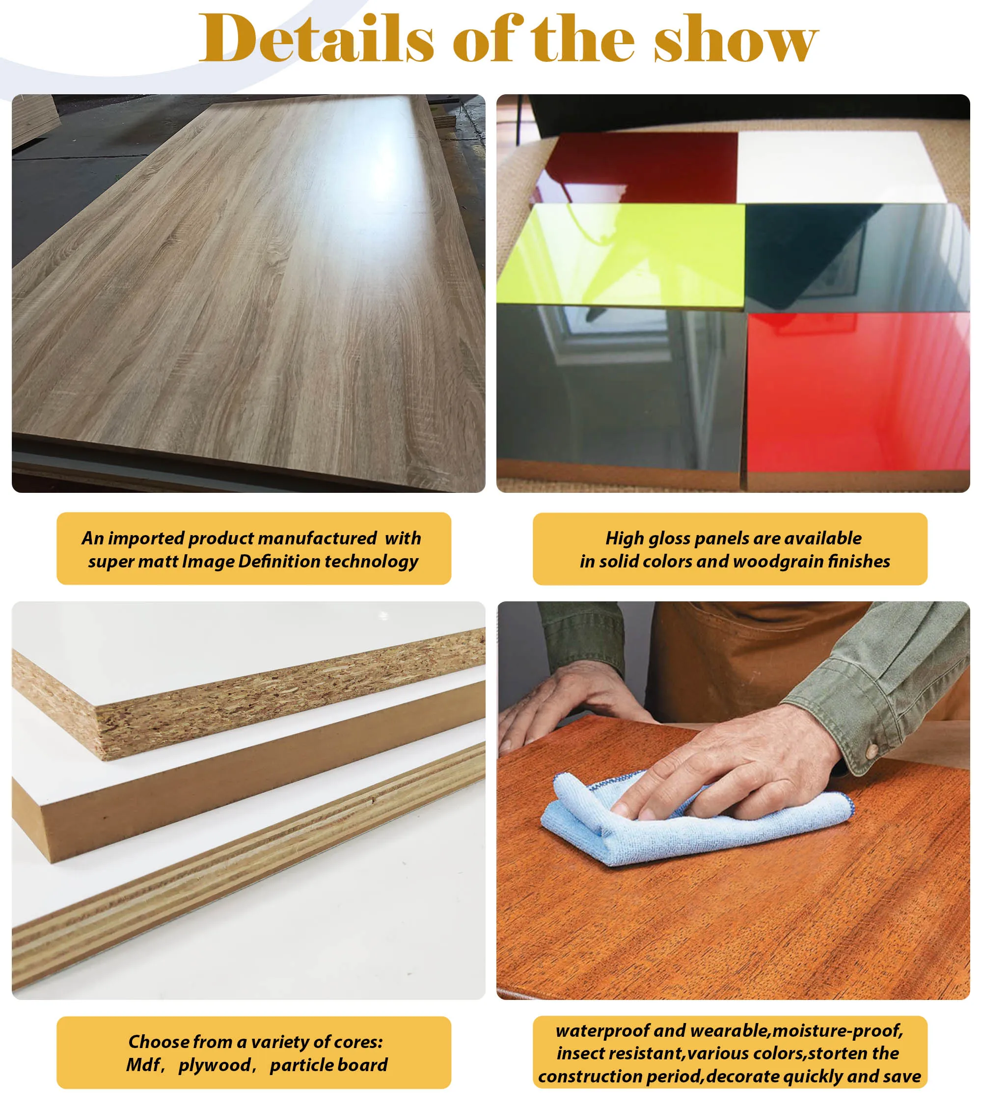 Uv High Gloss Black Melamine Board - 3mm, 6mm, 1 4 Inch MDF