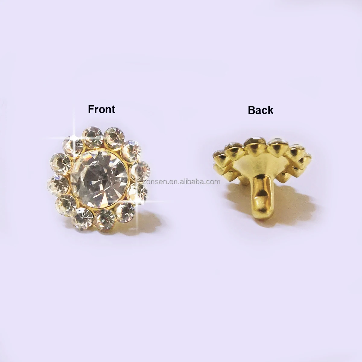 Wholesale Garment Accessories 11mm Flower Shaped Metal Rivets Bling ...