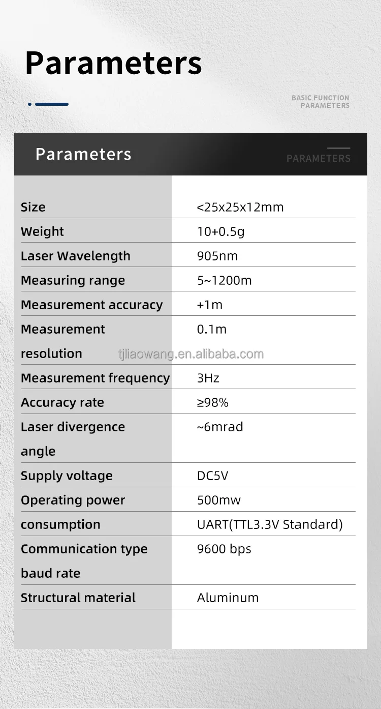 1200m Optic Laser Rangefinder Module with Night Vision 905nm