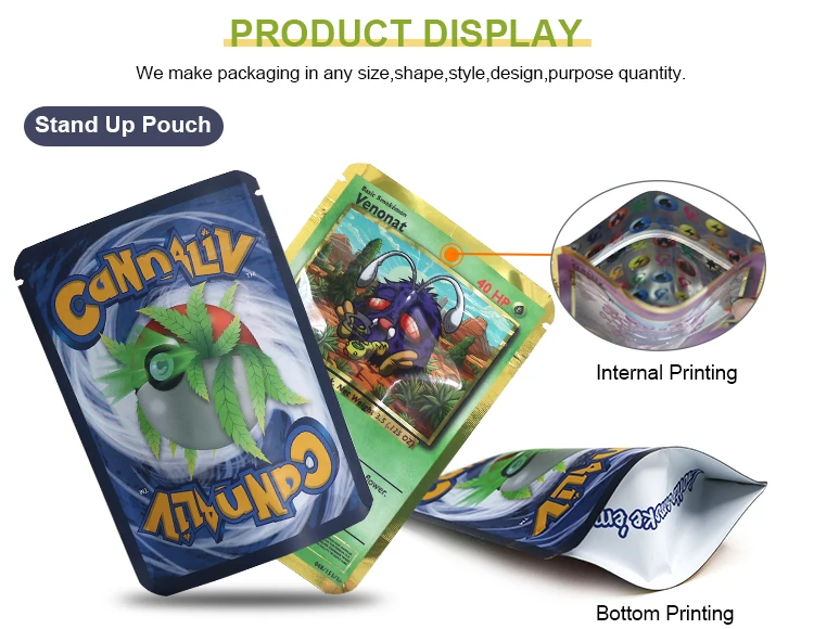 Custom Printed Game Card Plastic Packaging Pouches