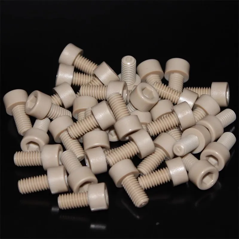 Din933 M6 M8 M10 M12 M16 Screw Plastic Nylon Hex Head Bolts