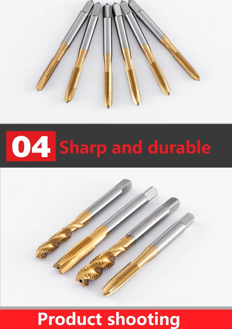 DIN High Finish Taps Thread HSS-PM Machine Spiral Taps Fully Ground M3 ...