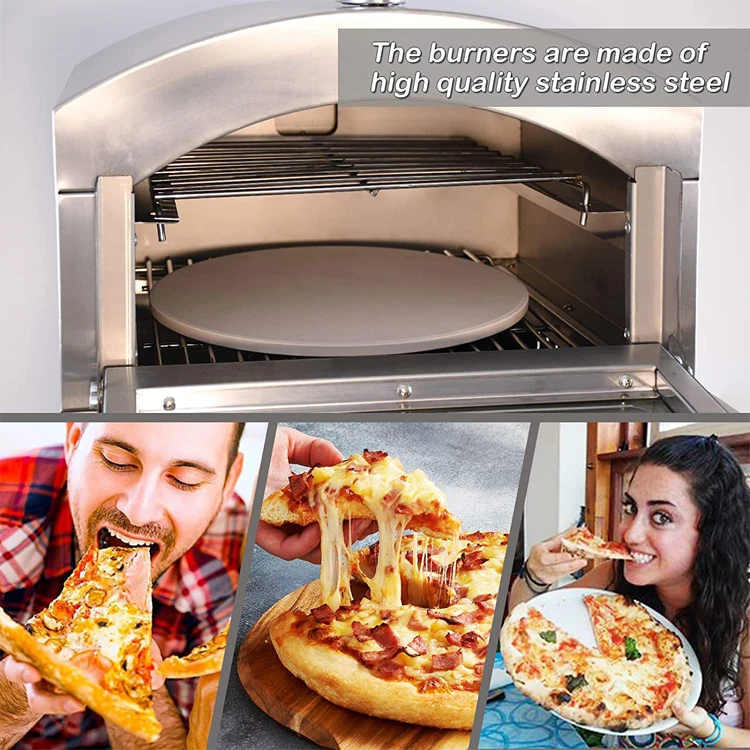 Smokeless Toaster Pizza Oven Double Layer Commercial Brick Gas Pizza ...