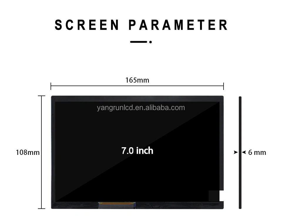 Hannstar Original 7.0 Inch Lvds Lcd Display Screen Hsd070jww1-a20 ...