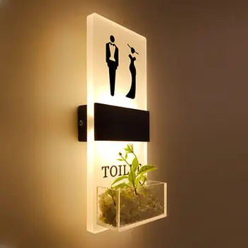 Custom Hanging Acrylic Restroom Male Female Electronic Toilet Sign Led ...
