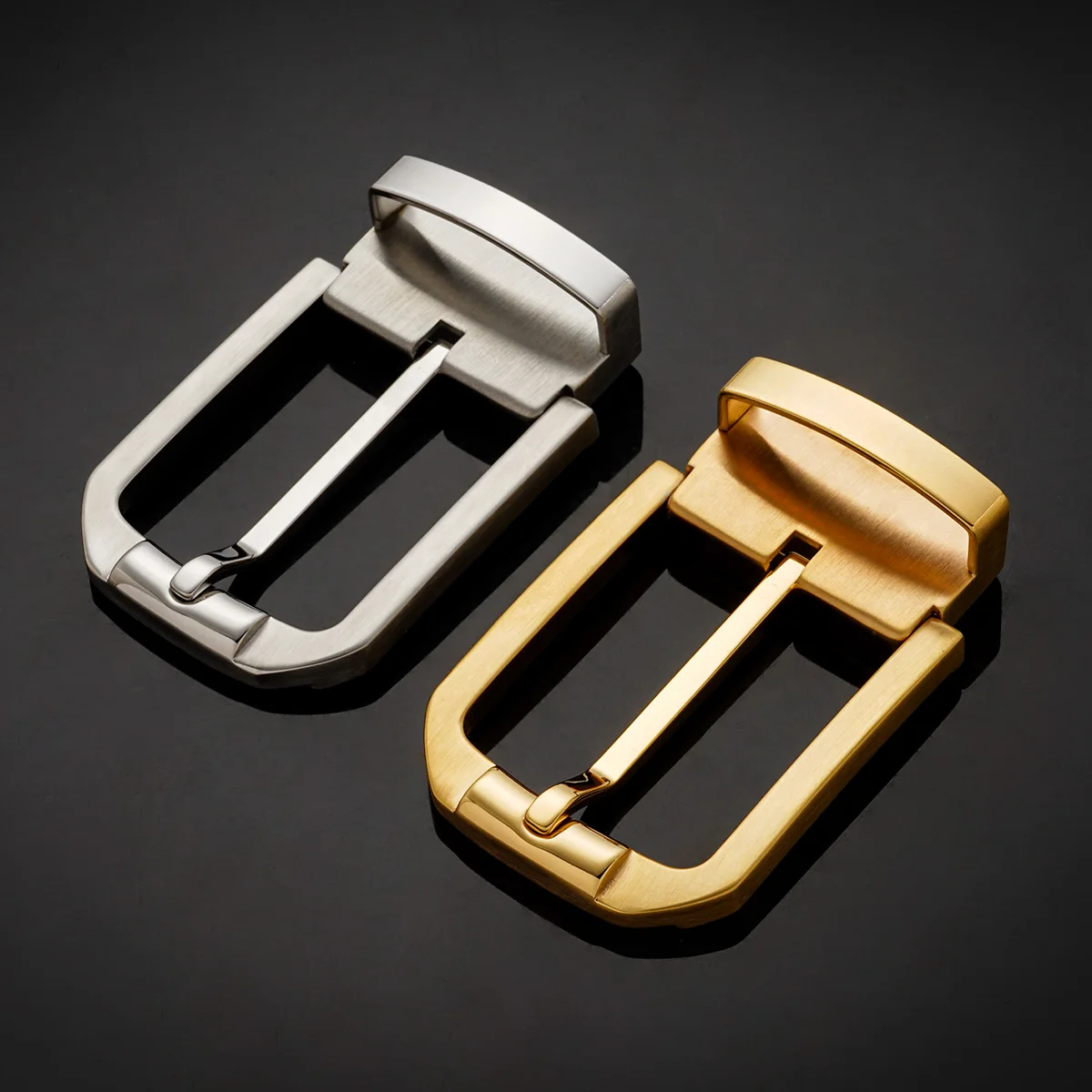 35mm Business Brushed Metal Male Belt Buckles Solid Stainless Steel ...