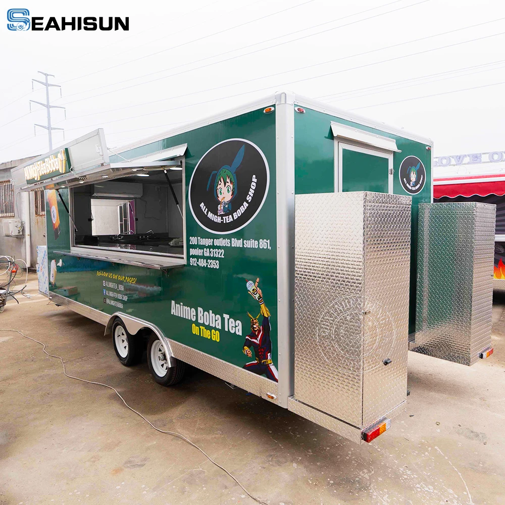 12ft Food Kiosk - Outdoor Concession Trailer with Full Kitchen