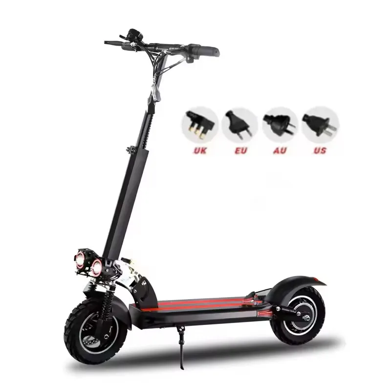 48v 12a 500w Acceleration Motor Foldable Electric Scooter With 10-inch ...