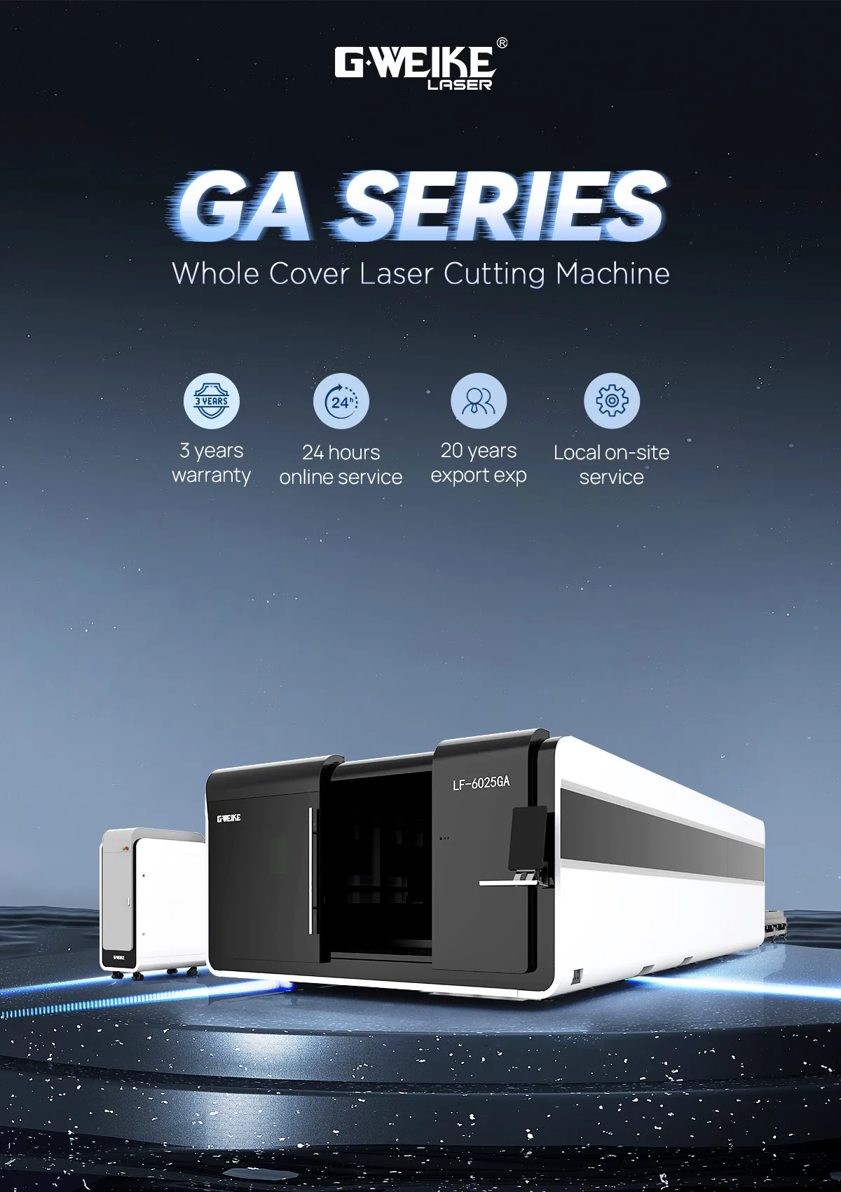 6000*2500mm Fiber Laser Cutting Machine - 6000W IPG Power