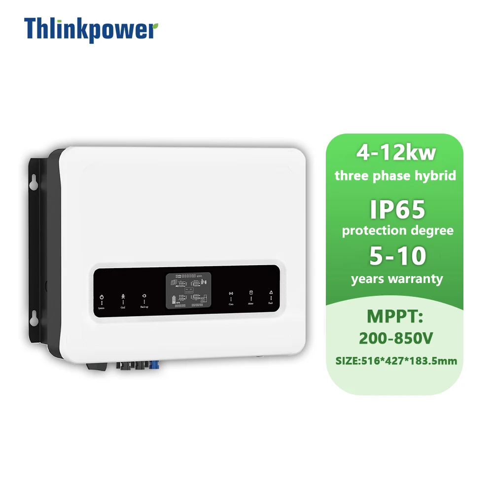 48V Hybrid 8Kw 10 kw Solar Inverter 300w Dual Output Off on Grid Inve