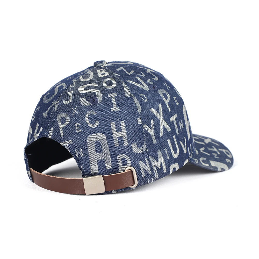 Customizable Men's Baseball Cap Denim Fabric 3D Embroidery Jacquard ...
