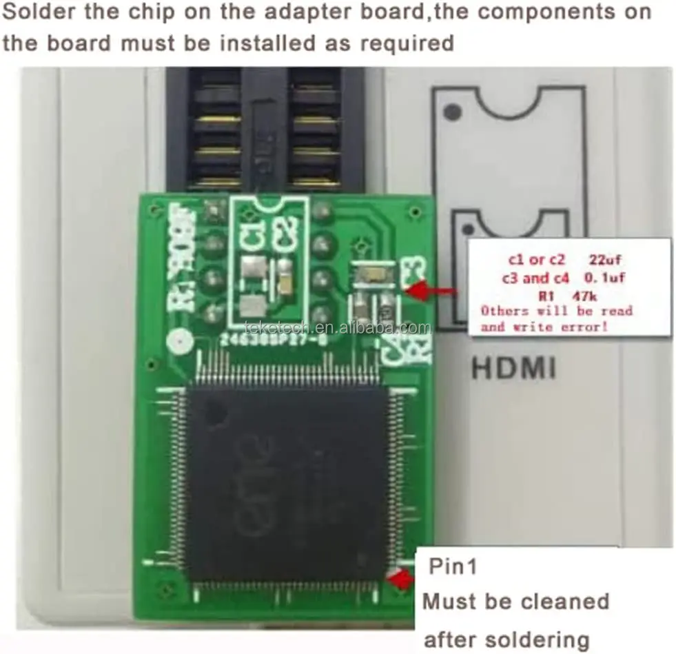 Rt809f Programmer 8 Adapter Ic Clips Eprom Programmer Chip Program 1.8v ...