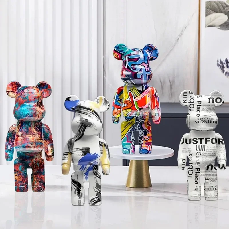 Interior Decoration Colorful Bearbrick Bear Statues Figure Ornaments ...