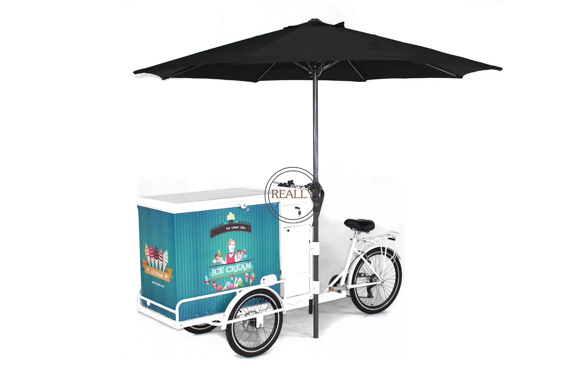 Outdoor 200l Ice Cream Bikes Electric Freezer Tricycle Cargo Food Cart ...