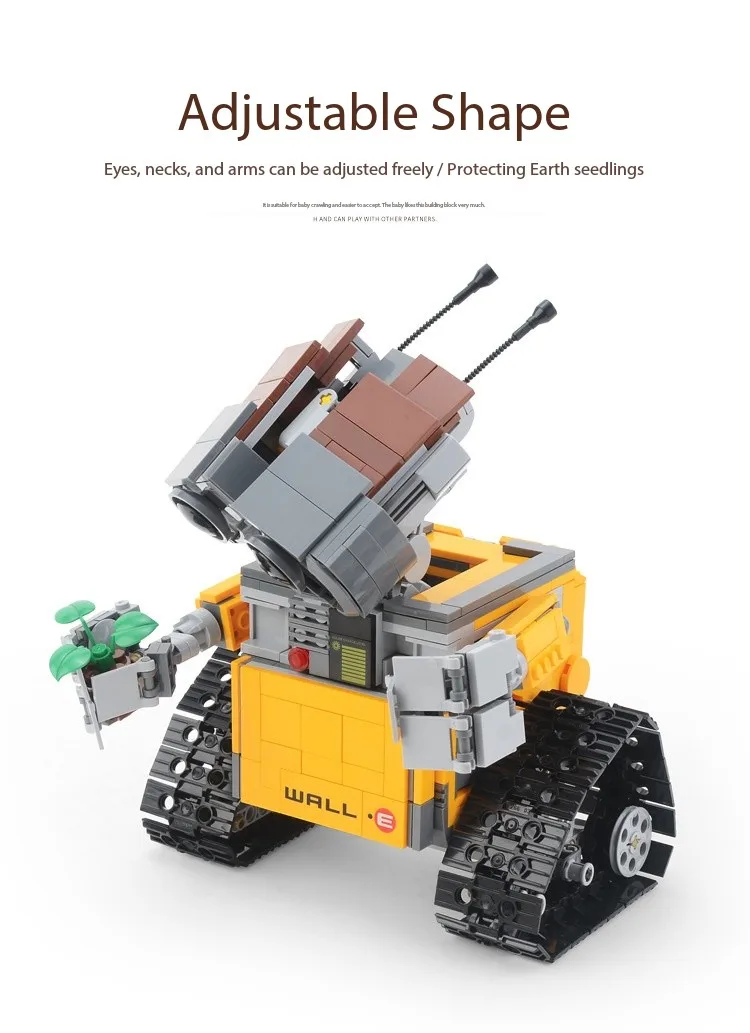 687 Pcs+ WALL E Building Blocks the Robot Building Brick Toys for Girls ...