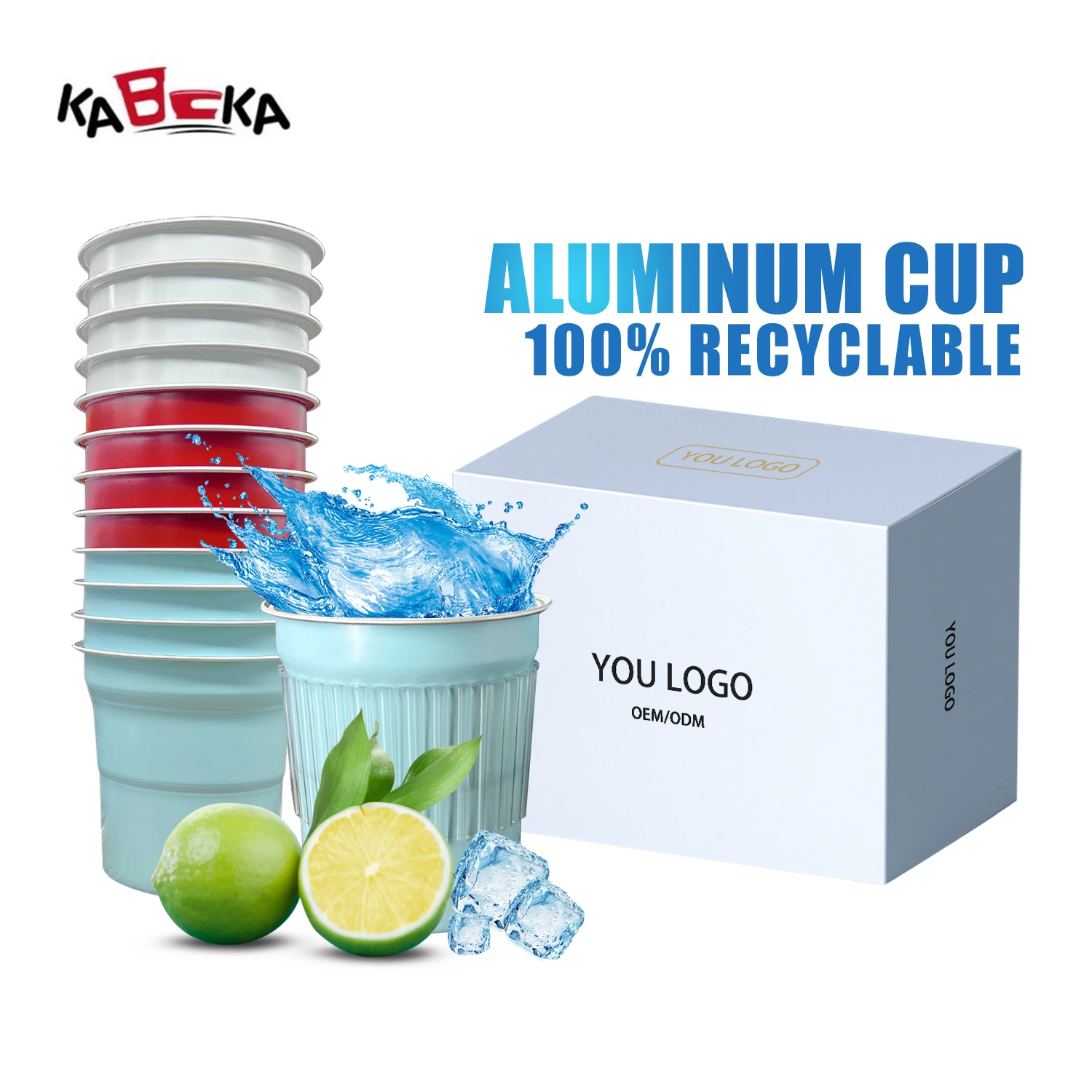 Free Sample Custom Logo Recoverable Aluminum Cup 350ml 500ml 600ml ...