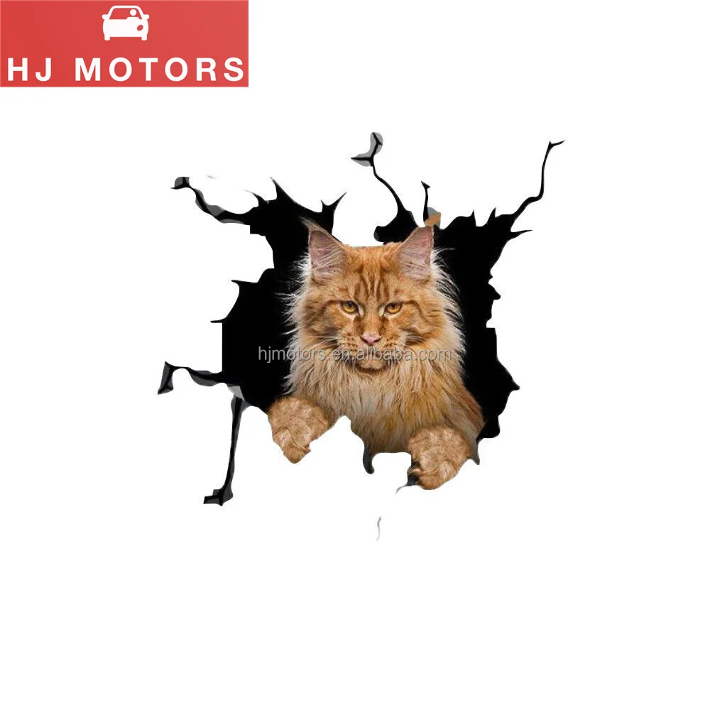 Custom Car Decals Body Sticker Dog Cat Animal Funny 3d Auto Bumper ...