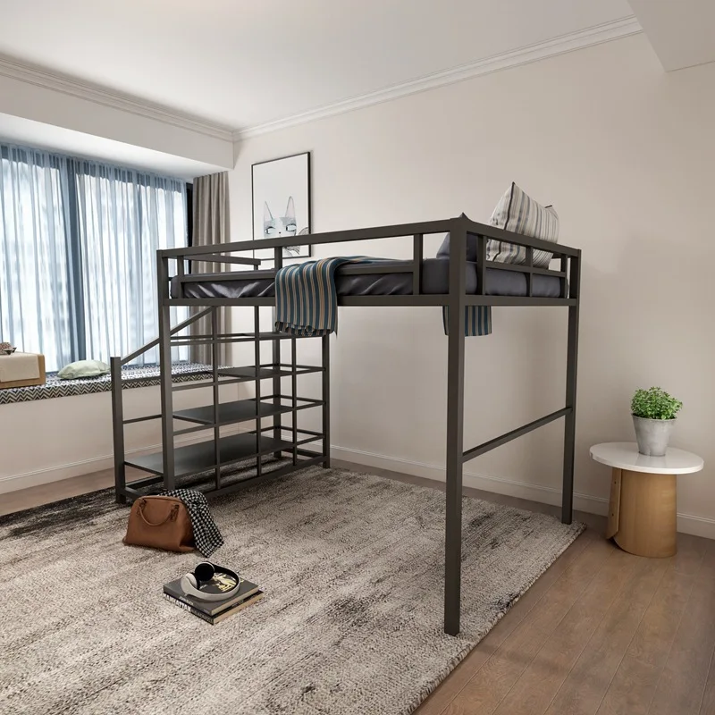 Iron Frame Adult Loft Bed Home Use Bunk Bed Metal Iron New Design ...
