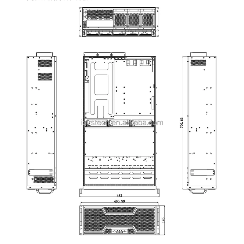 Optimize 4u Multiple Gpu Server Case With 4+1 Redundant Powersupply ...