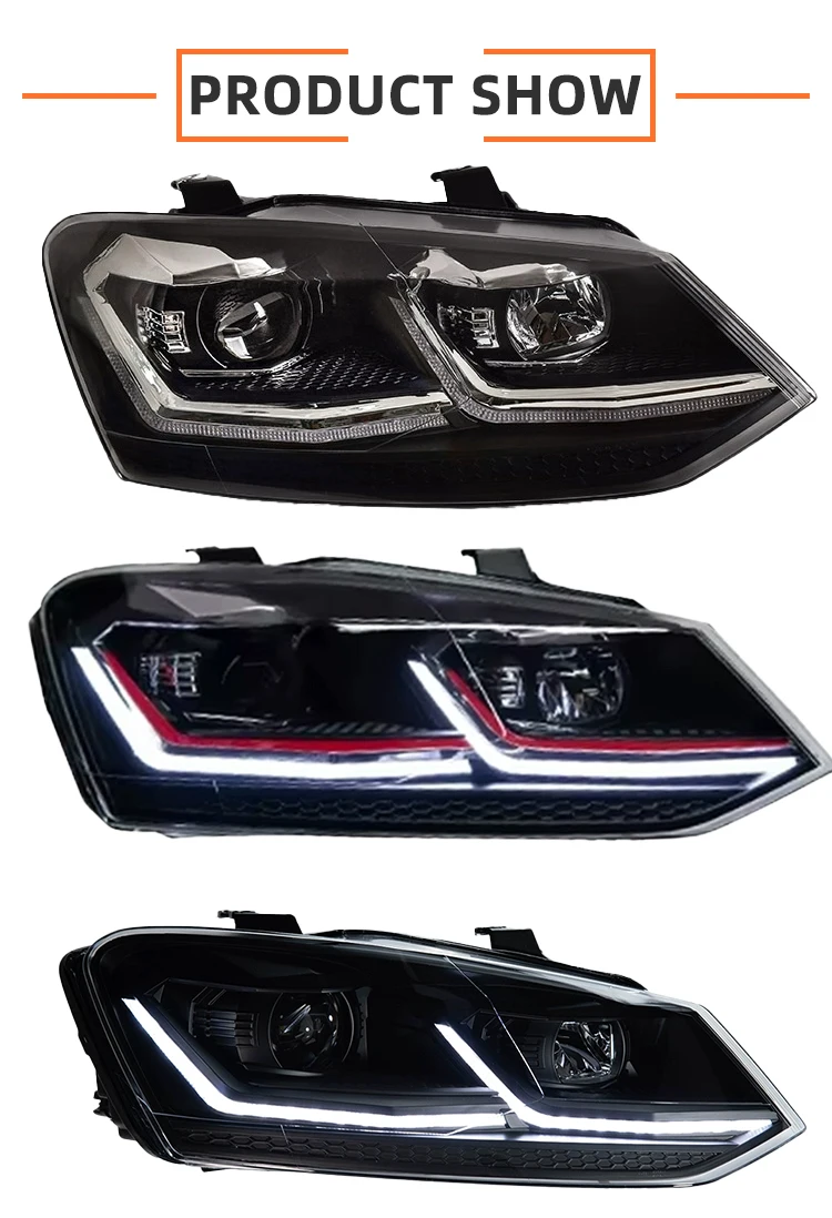 Volkswagen Polo LED Projector Headlight Assemblies 2011-2018 - OEM