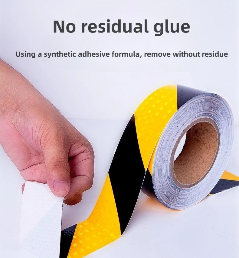 Red White Reflective Film Lattice Yellow Black Reflective Tape Diagonal ...