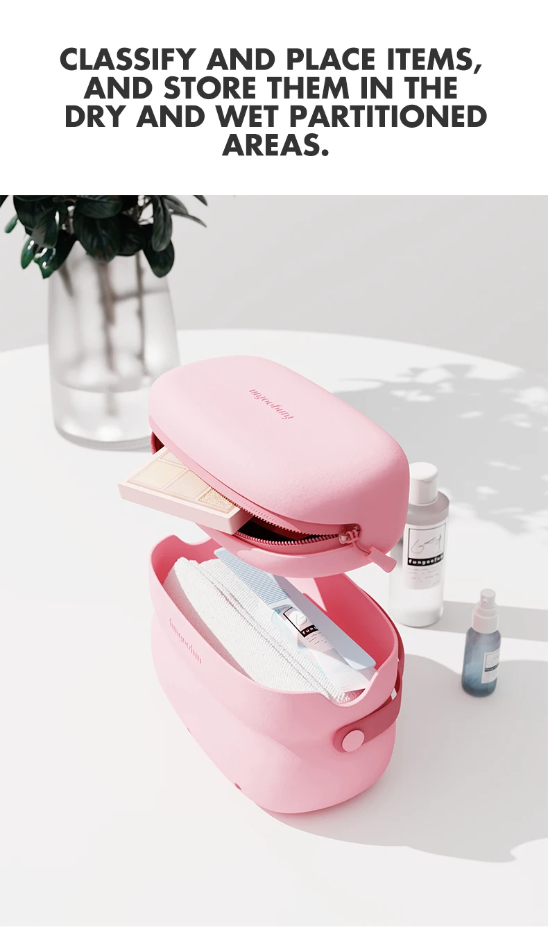 Fungoofun 2025 2-in-1 Toiletry Makeup Bag - Waterproof & Durable
