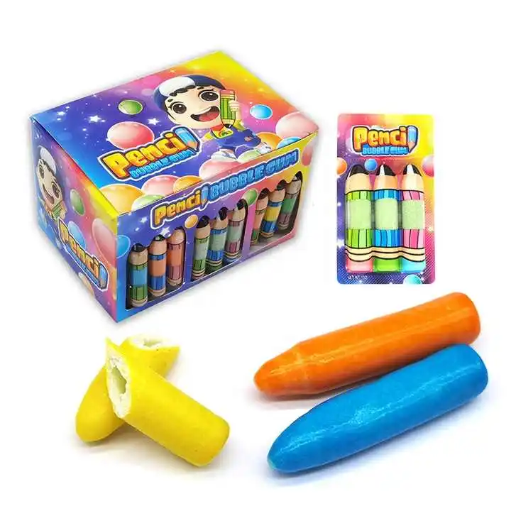 Happyday Funny Crayon Chewing Gum Multi Color Fruit Flavor - Buy Bubble ...