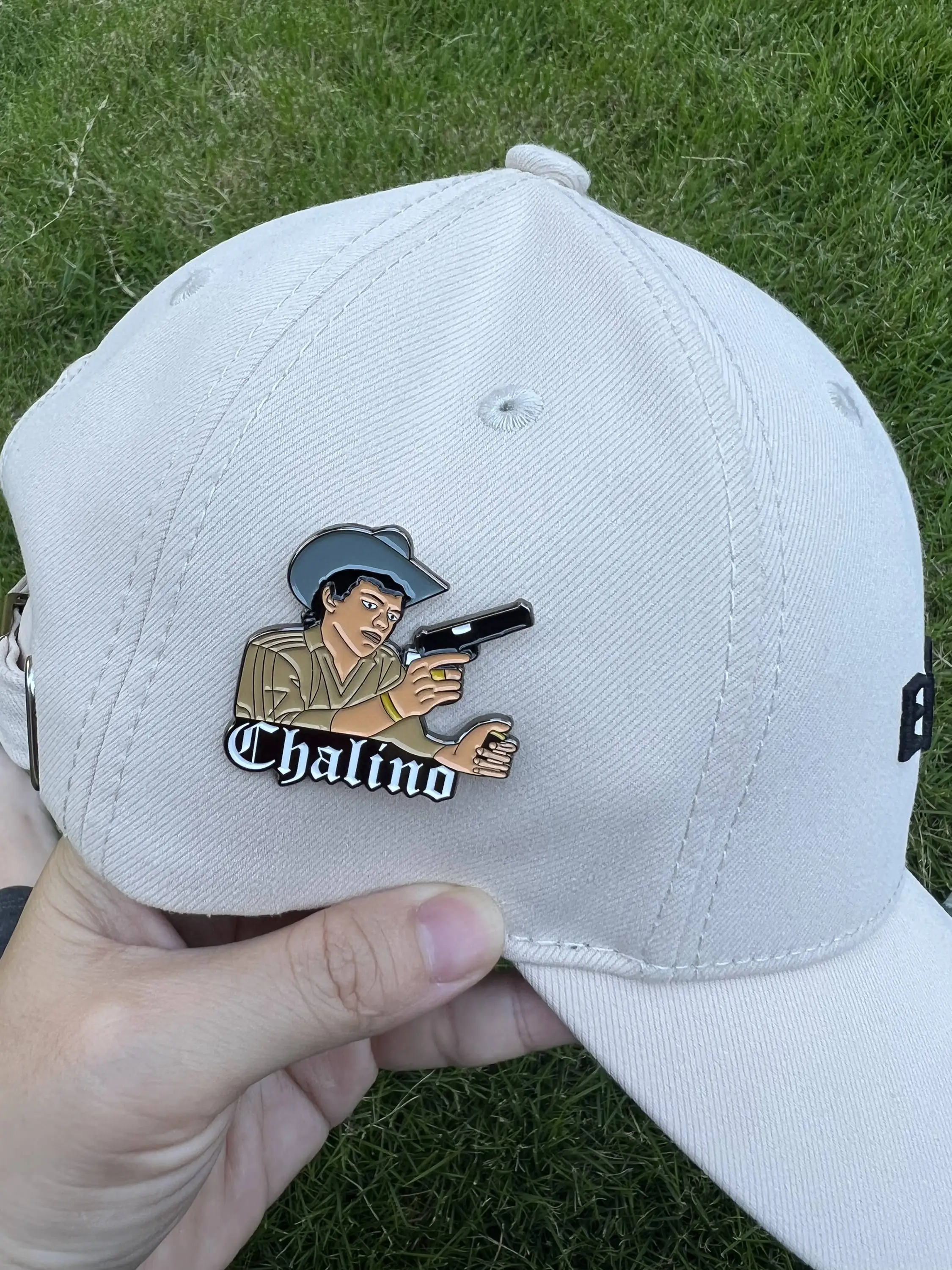 Custom Logo Dye Black Chalino Mexican Hat Pins Exclusive Fitted Hat Pin ...