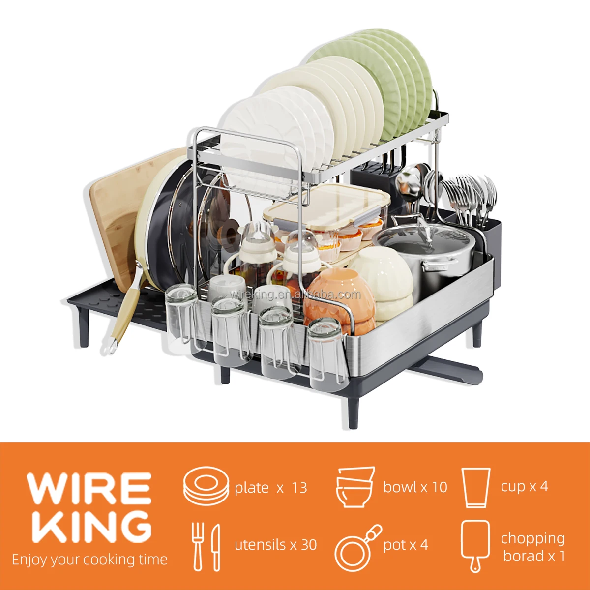 WIREKING over Sink Dish Drying Rack - Organize Your Kitchen