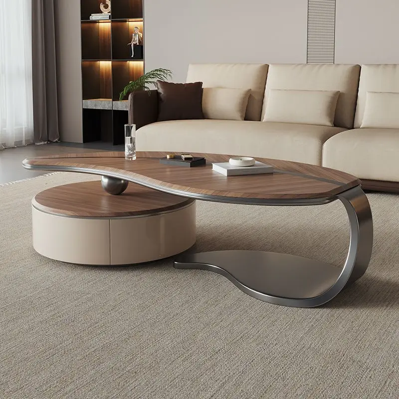 Hanyee Modern Nordic Leaf Shape Coffee Table for Living Room