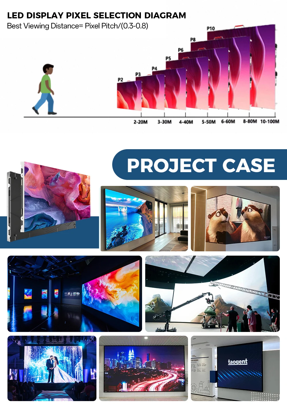Portable Indoor Giant 8K Resolution Waterproof LED Video Wall Wedding ...