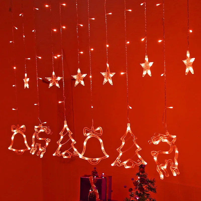 138 Led Christmas Curtain String Lights - Party & Holiday Decor