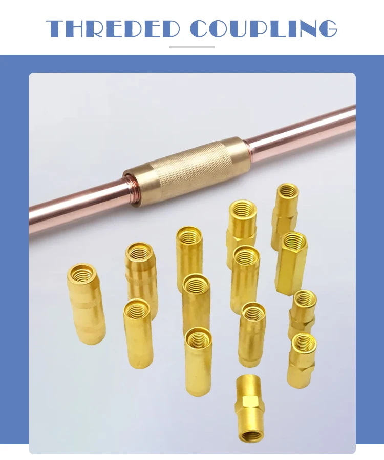 Ground Rod Fitting Threaded Brass Coupling for Earthing System| Alibaba.com