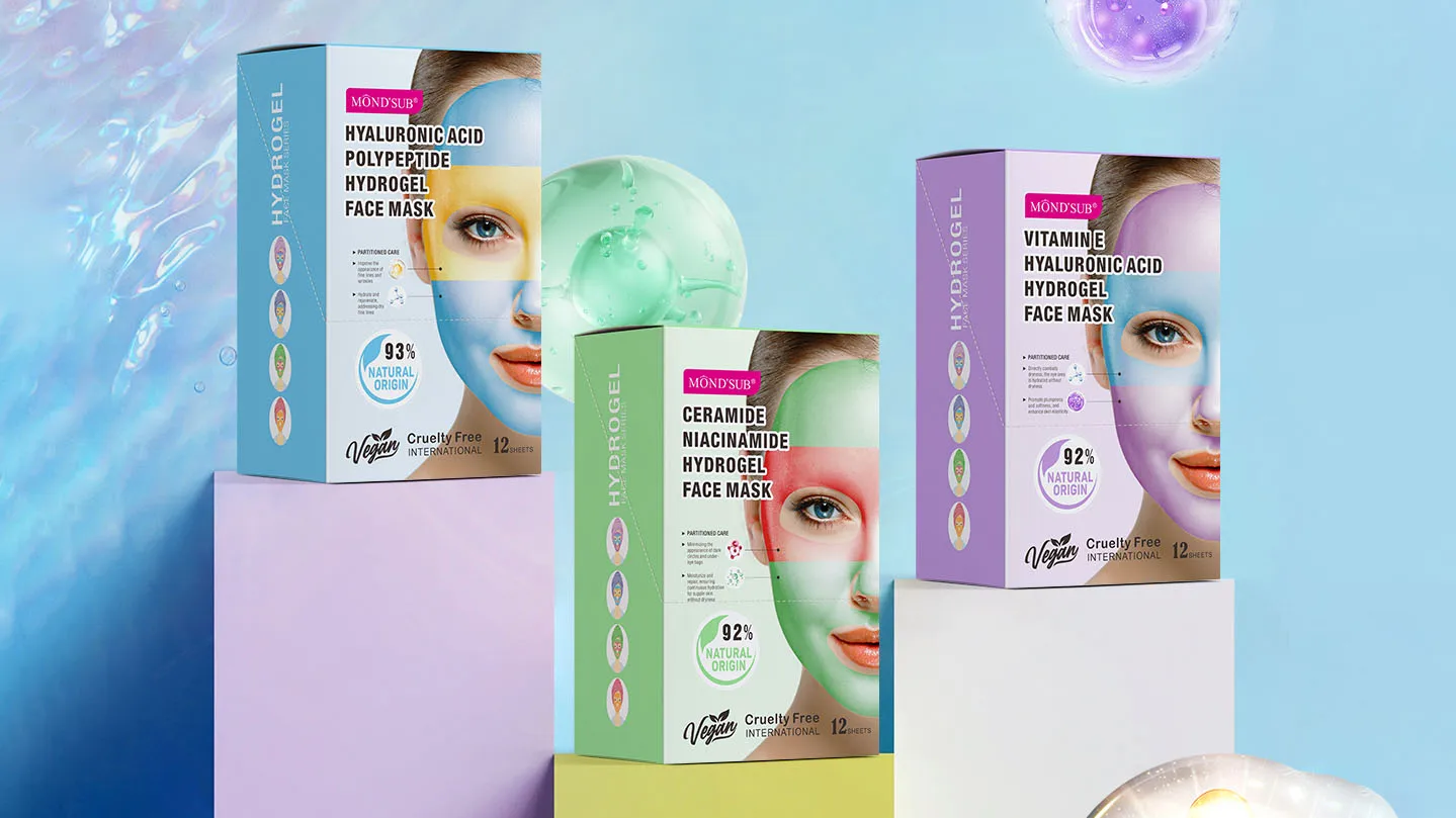 Korean Colorful Hydro Jelly Sheet Facial Mask Moisturizing Rainbow ...