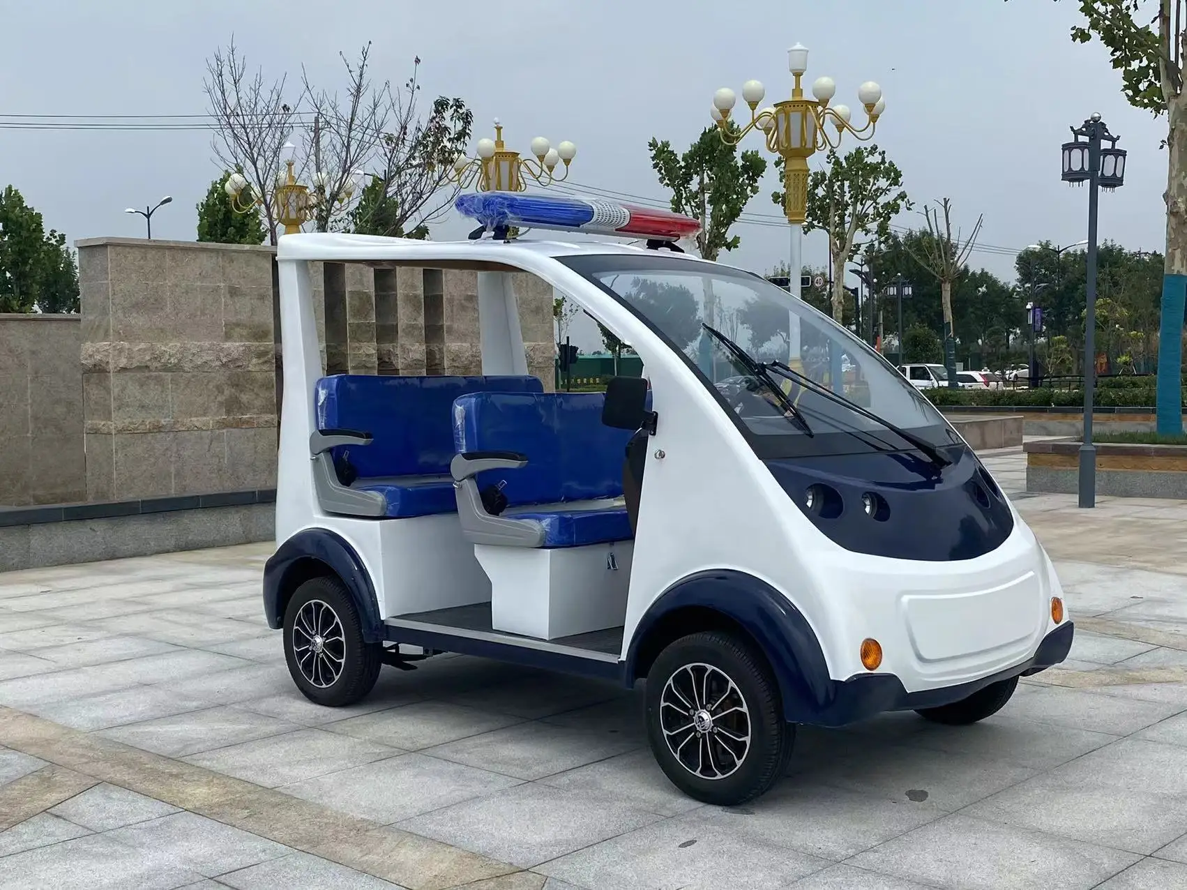 Patrol Electric Vehicle New Patrol Classic Car Mini Truck Golf Cart 4 Wheel Electric Security ...