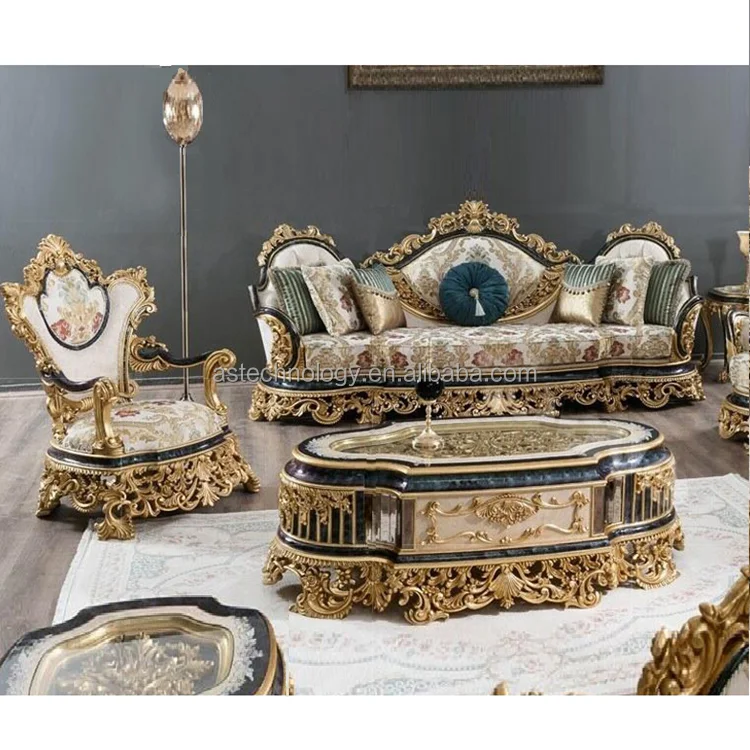 Classical Luxury Living Room Turkish Sofa Set Factory Supply Antique ...