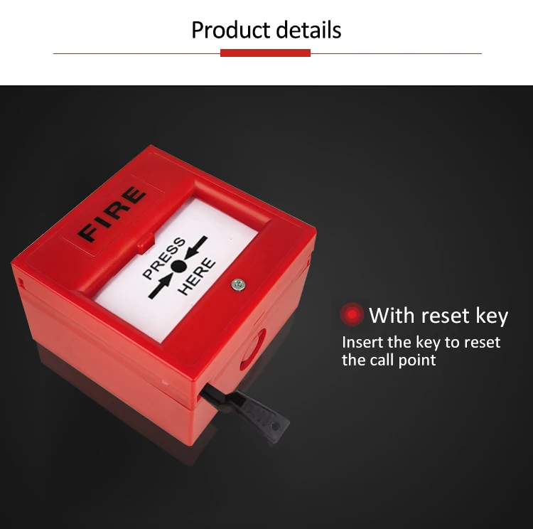 Fire Alarm System Fire Call Point Emergency Water-proof Resettable Fire ...