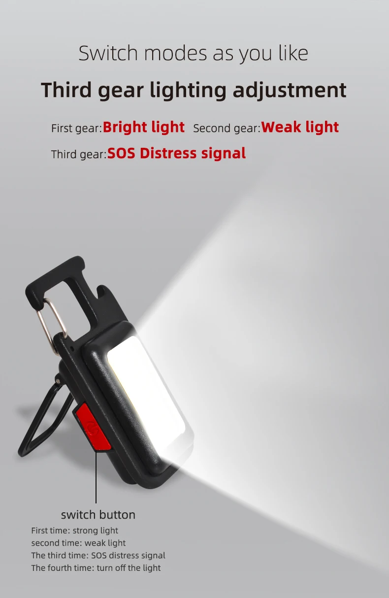 3w Emergency Light And Key Chain 3 Mode Handy To Use Mini Camping Light ...