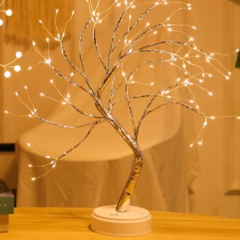 108 Led Tree Light Copper Wire Tree Warm White Lamp Adjustable Branches ...