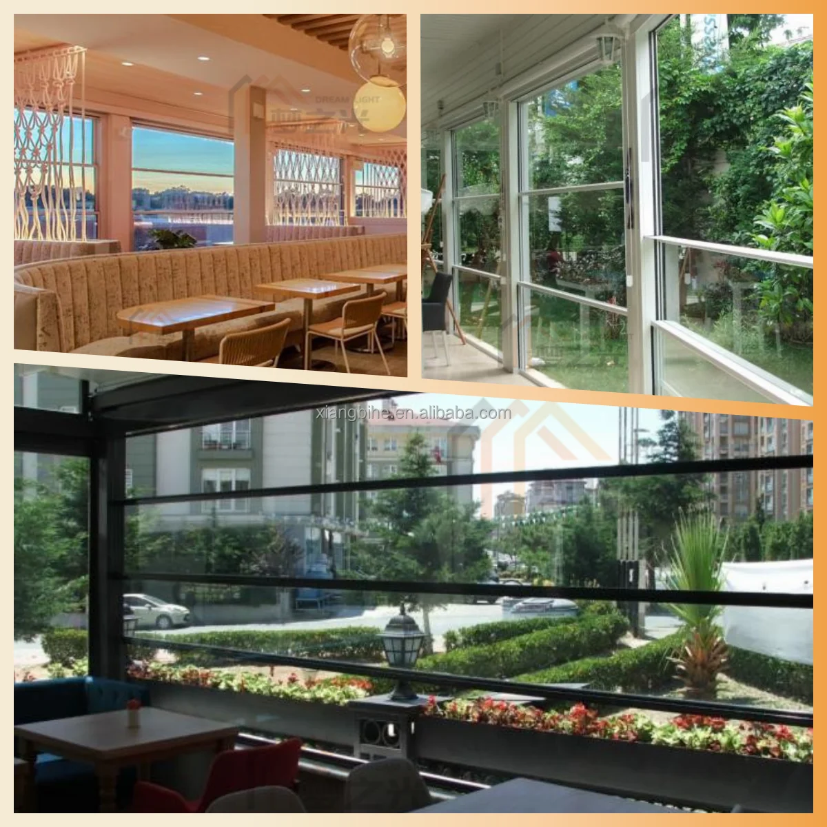 2 Panel Vertically Sliding Automated Sash Glass System Guillotine ...