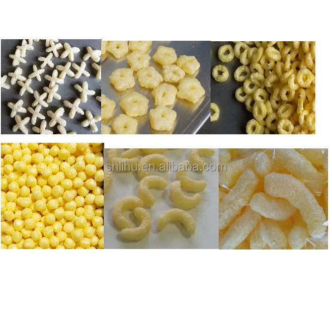 Small Snack Food Extruder Puffing Machine Rice Corn Puff Making ...