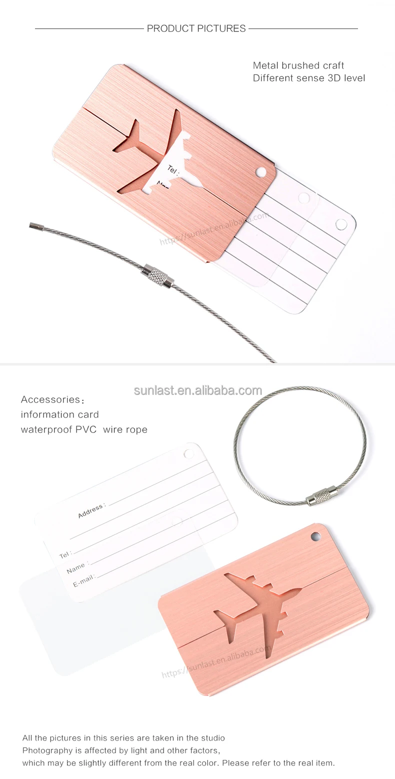 Aluminium Alloy Luggage Tags Metal Suitcase Tags Travel Bag ID ...