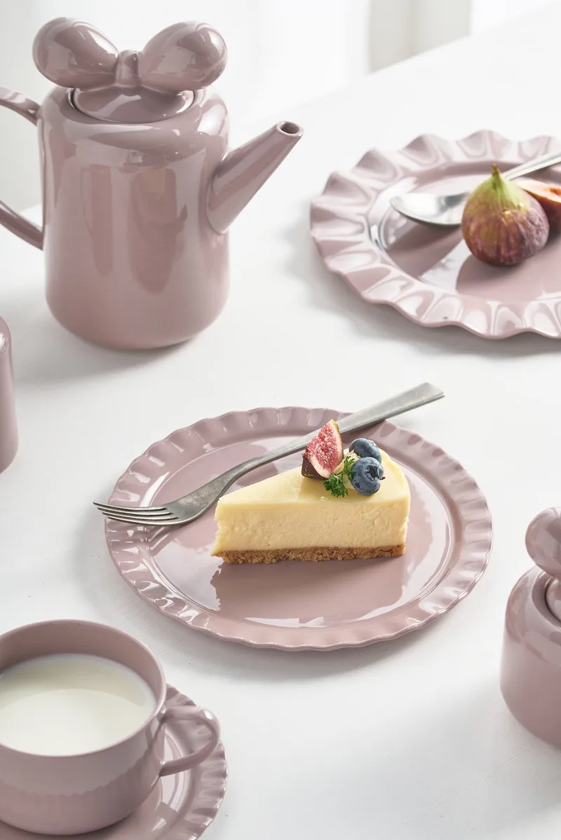 Nordic Color Clay Ceramic Dinnerware Set for Weddings