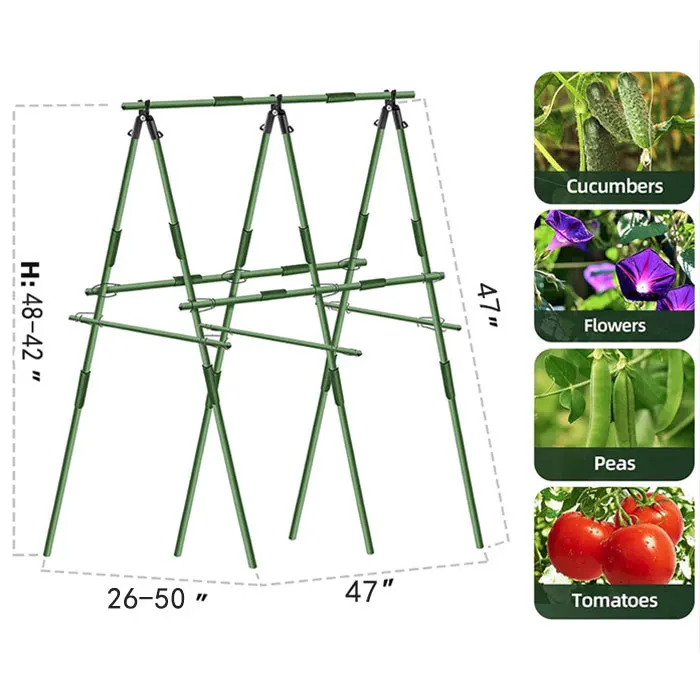 Durable Triangular Garden Trellis for Climbing Plants - OEM Available