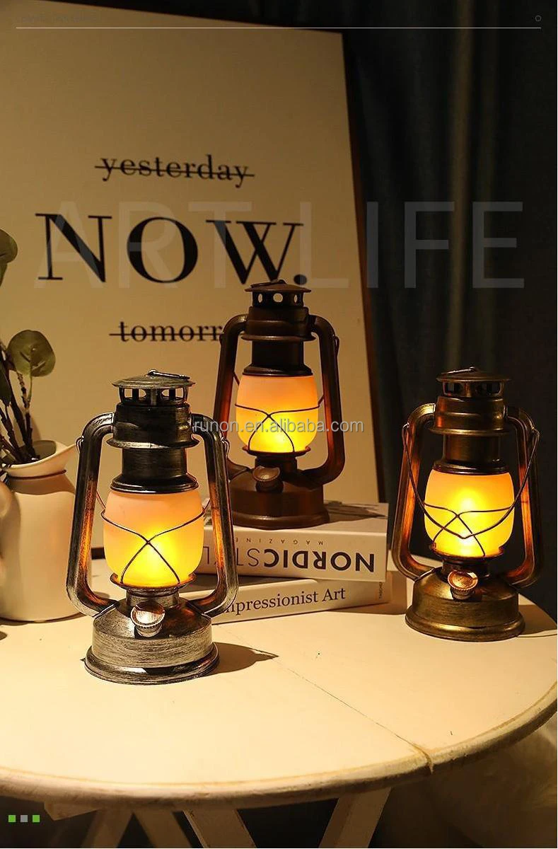 Easton LED Lantern - Retro Solar Rechargeable Camping Lamp