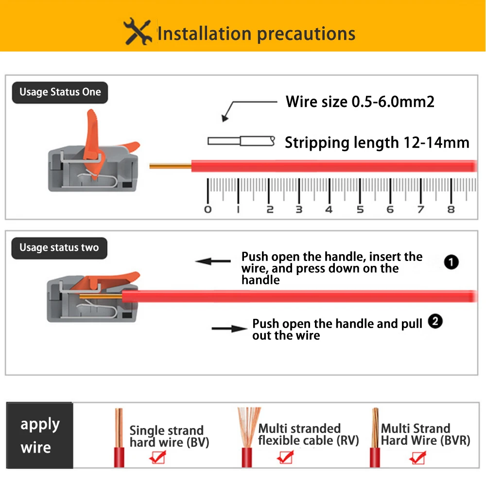 Mini Universal 3p 3 Way Conductor Wiring Push In Quick Wire Connector ...