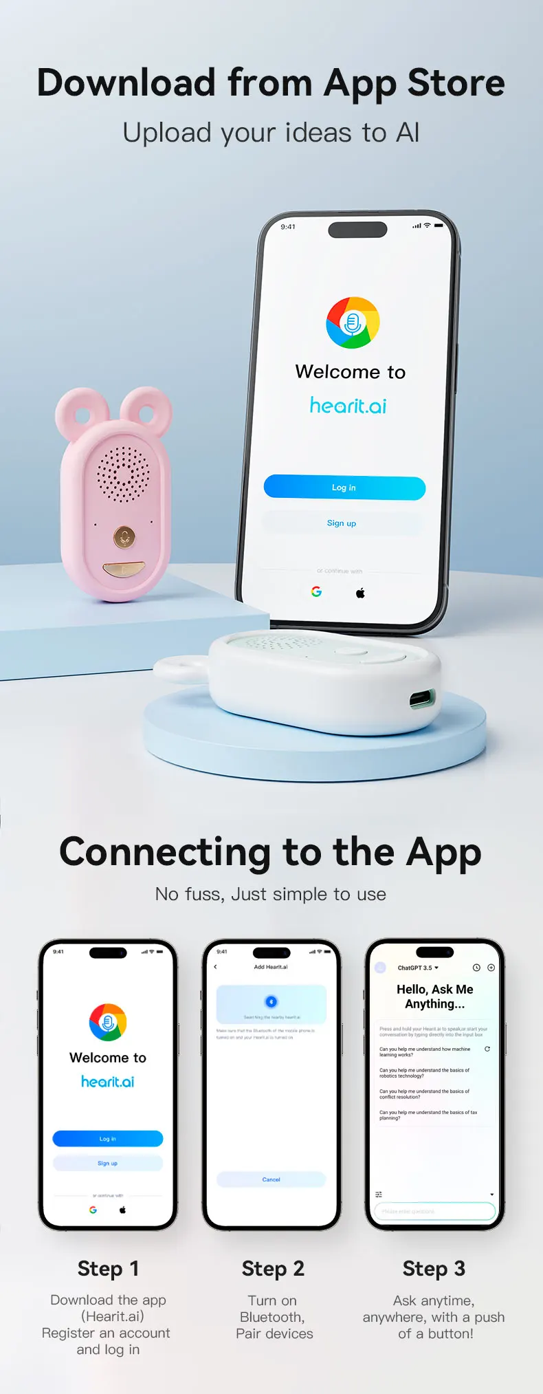 Voice Driven AI Gadget Chatmic - Chatgpt Compatible Smart Microphone