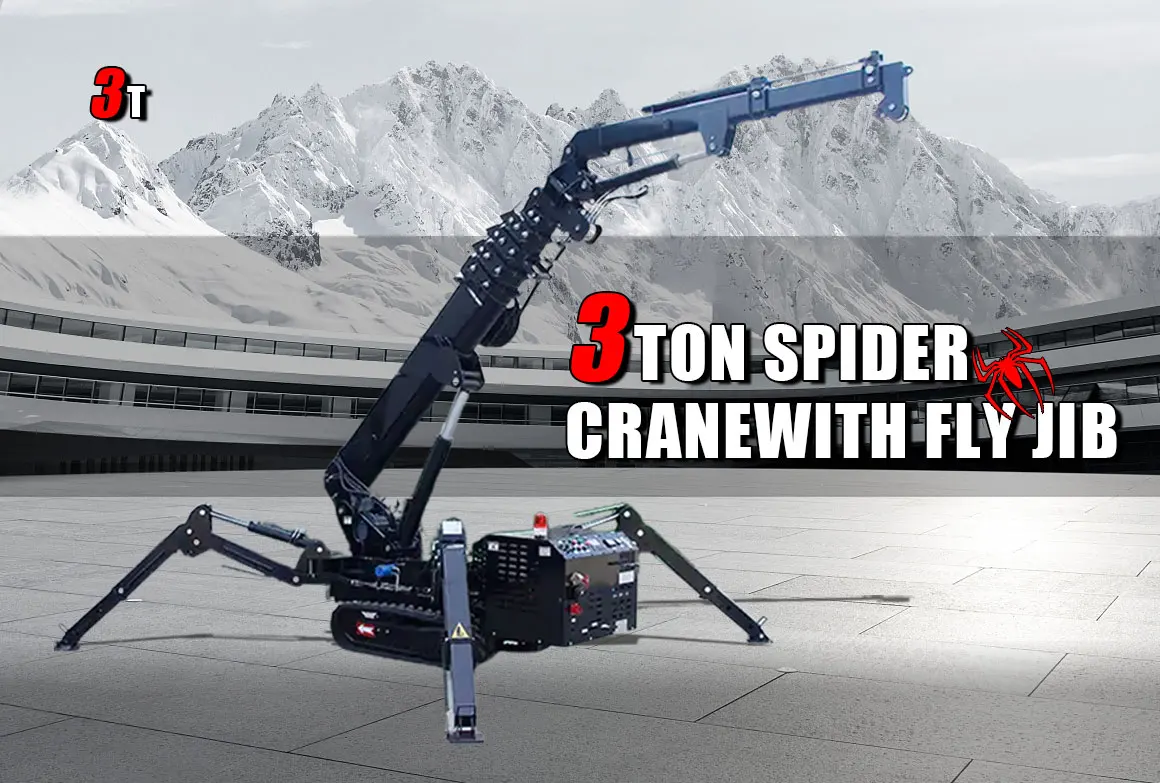3ton 12m 17m 20m Mini Mobile Spider Crane Micro Crawler Crane Lift ...