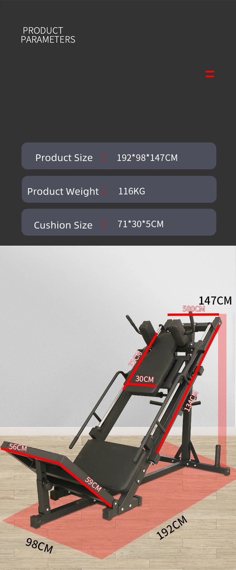 Dual-function Inverted Pedal Machine Leg Strength Trainer Commercial ...