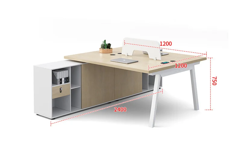 Modern Design Commercial Workstation Modular Table Wood Tabletop Office ...